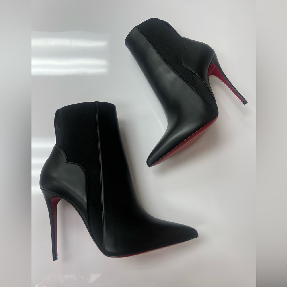 Christian Louboutin Chelsea Chick Ankle Boots In Black - Gem